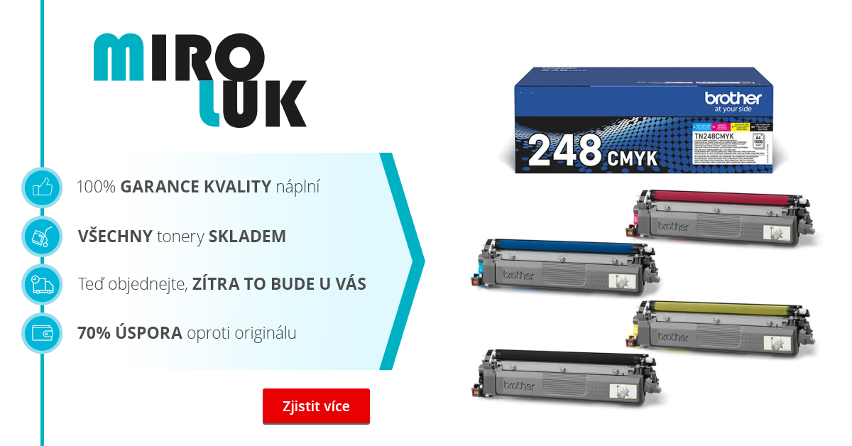Originální tonery Brother TN-248 CMYK (Černá a Barevné) multipack ...