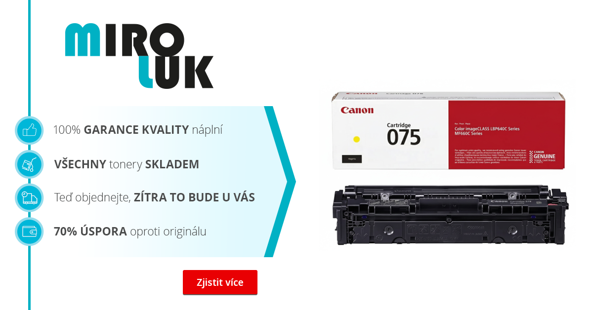 Originální toner CANON CRG-075Y (Žlutý) - toner skladem | Miroluk