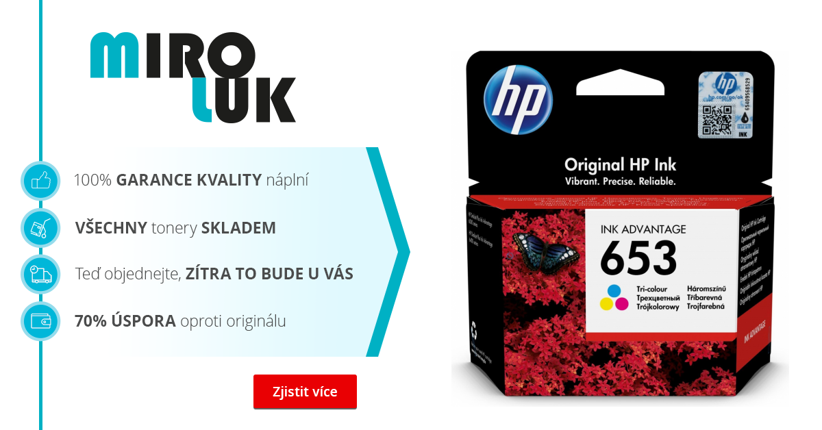 Originální cartridge HP č. 653 (3YM74AE) (Barevná) - cartridge skladem ...