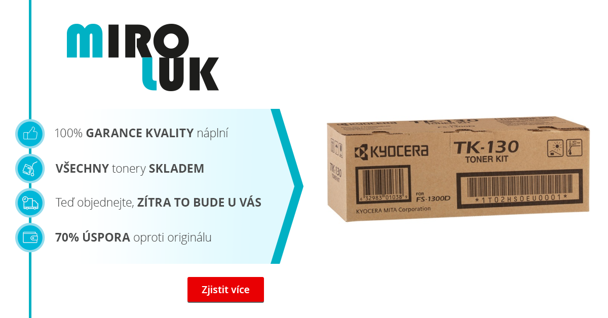 Originální toner KYOCERA TK-130 (Černý) - toner skladem | Miroluk