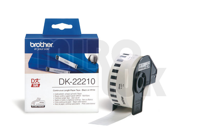 Originální etikety Brother DK-22210, papírová role 29mm x 30,48m | Miroluk
